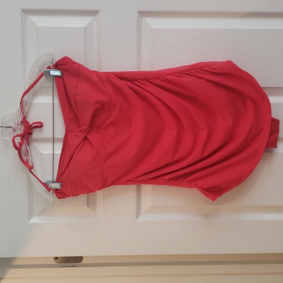 Merona | Swim | Merona Coral Faux Tankini One Piece | Poshmark